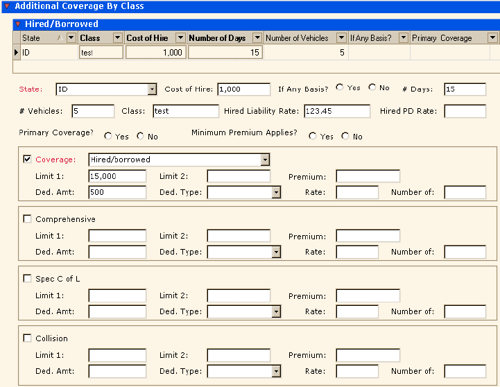 Form Map: Bus Auto Commercial Auto/Truckers/Motor Carriers