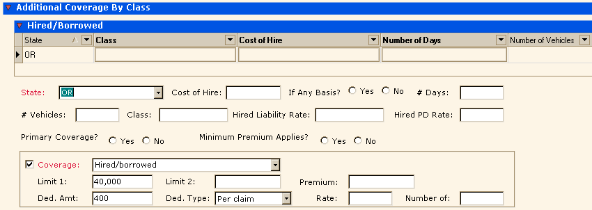 Form Map: Business Auto Additional Coverages and Endorsements