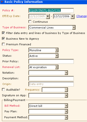 Form Field Map: Installation/Builders Risk Section (ACORD 147)