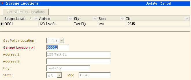 Form Map: Bus Auto Section ACORD 127