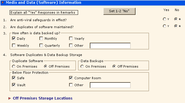 Form Field Map: Electronic Data Processing Section (ACORD 148)
