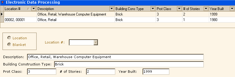 Form Field Map: Electronic Data Processing Section (ACORD 148)