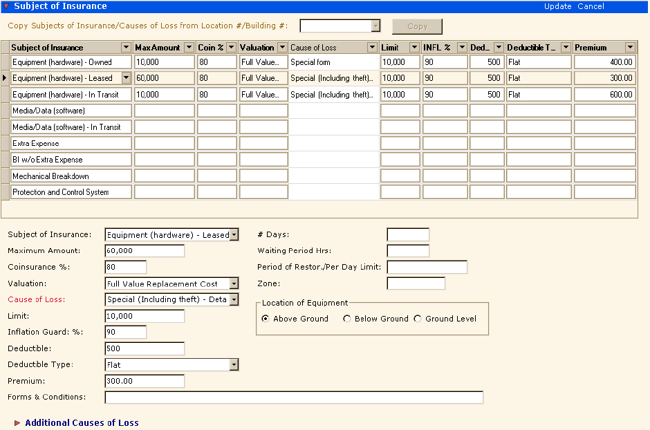 Form Field Map: Electronic Data Processing Section (ACORD 148)