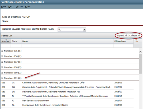 Vertafore eForms Personalization